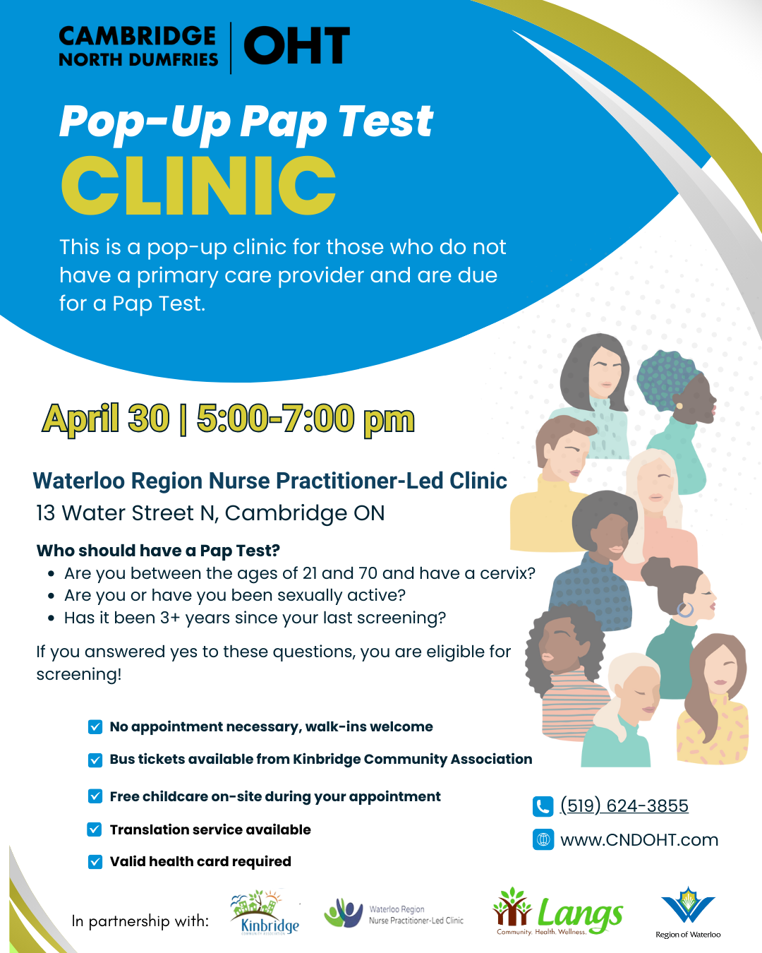 Community Pap Clinic – Waterloo Region Nurse Practitioner-Led Clinic